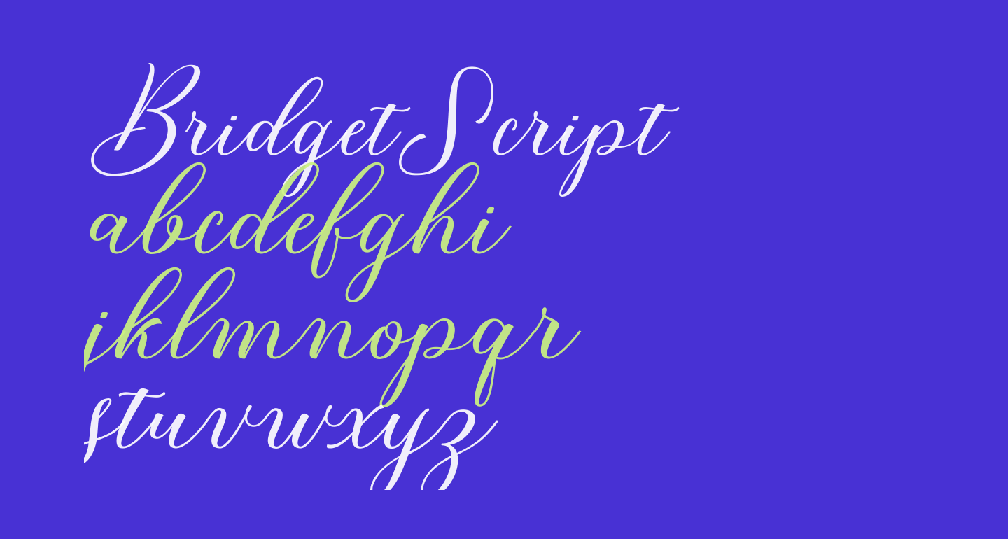 BridgetScript free Font - What Font Is