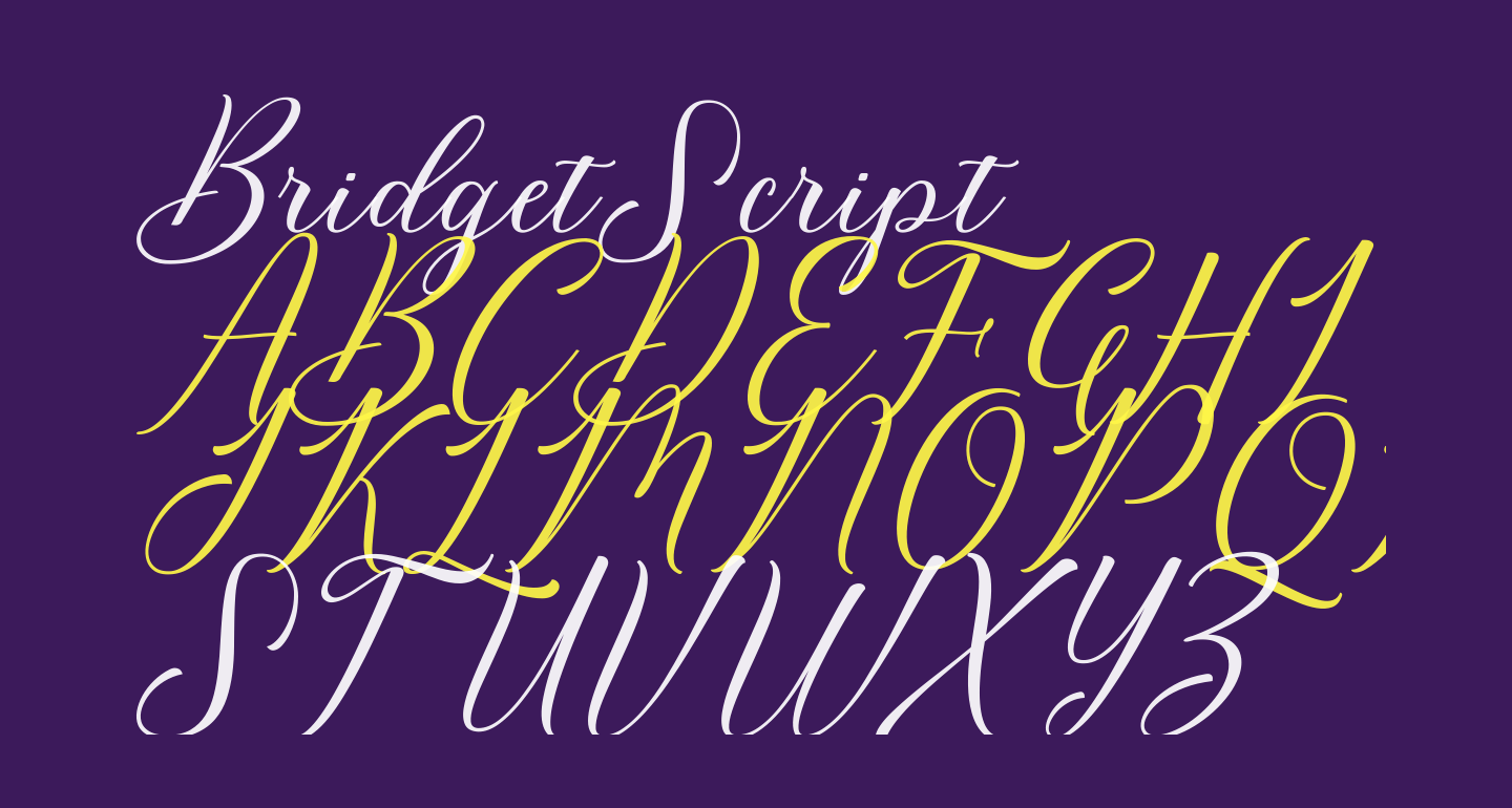 BridgetScript free Font - What Font Is