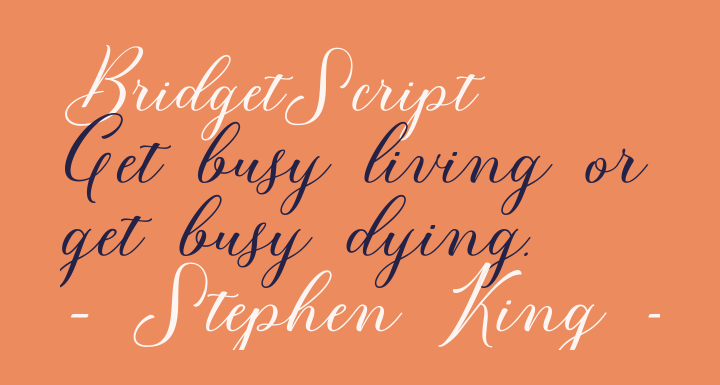 BridgetScript free Font - What Font Is