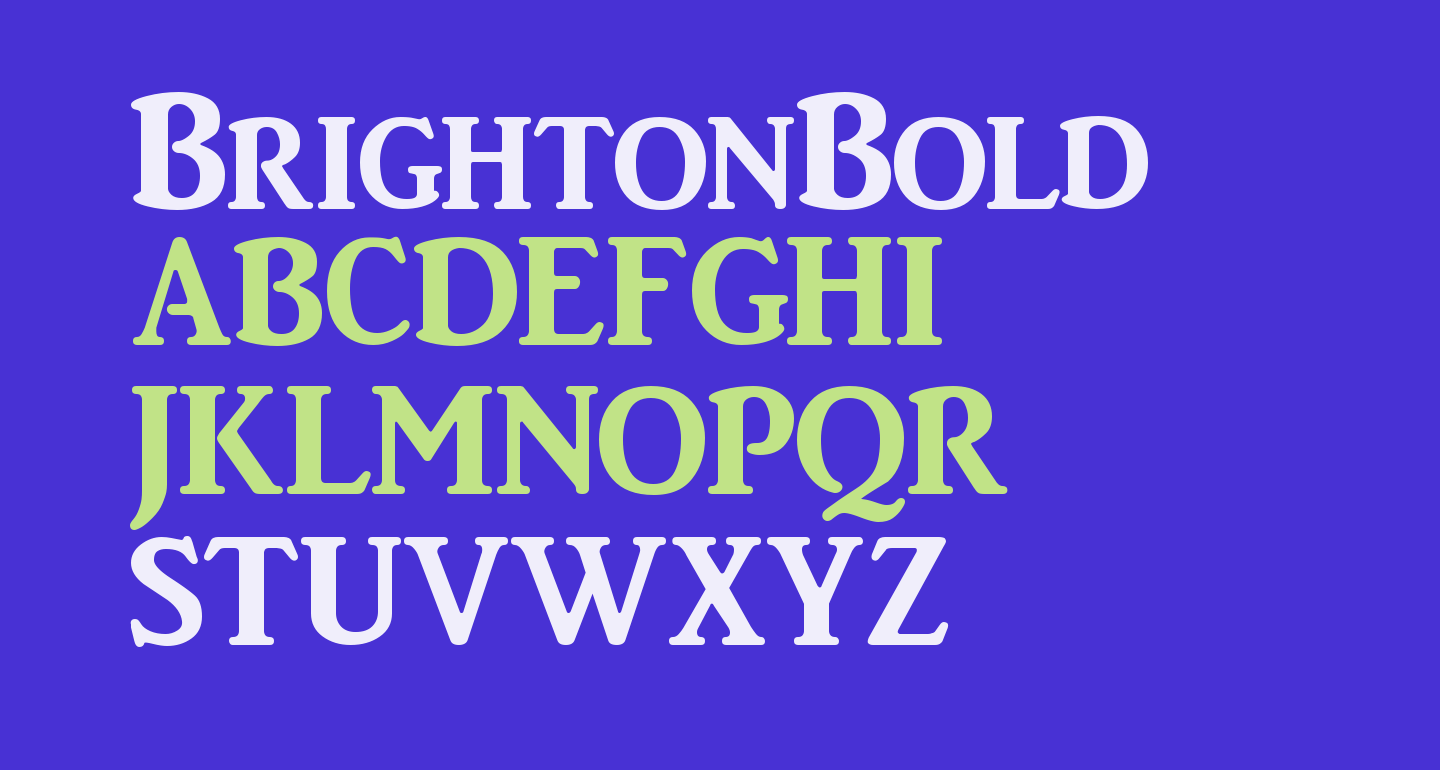 BrightonBold free Font - What Font Is