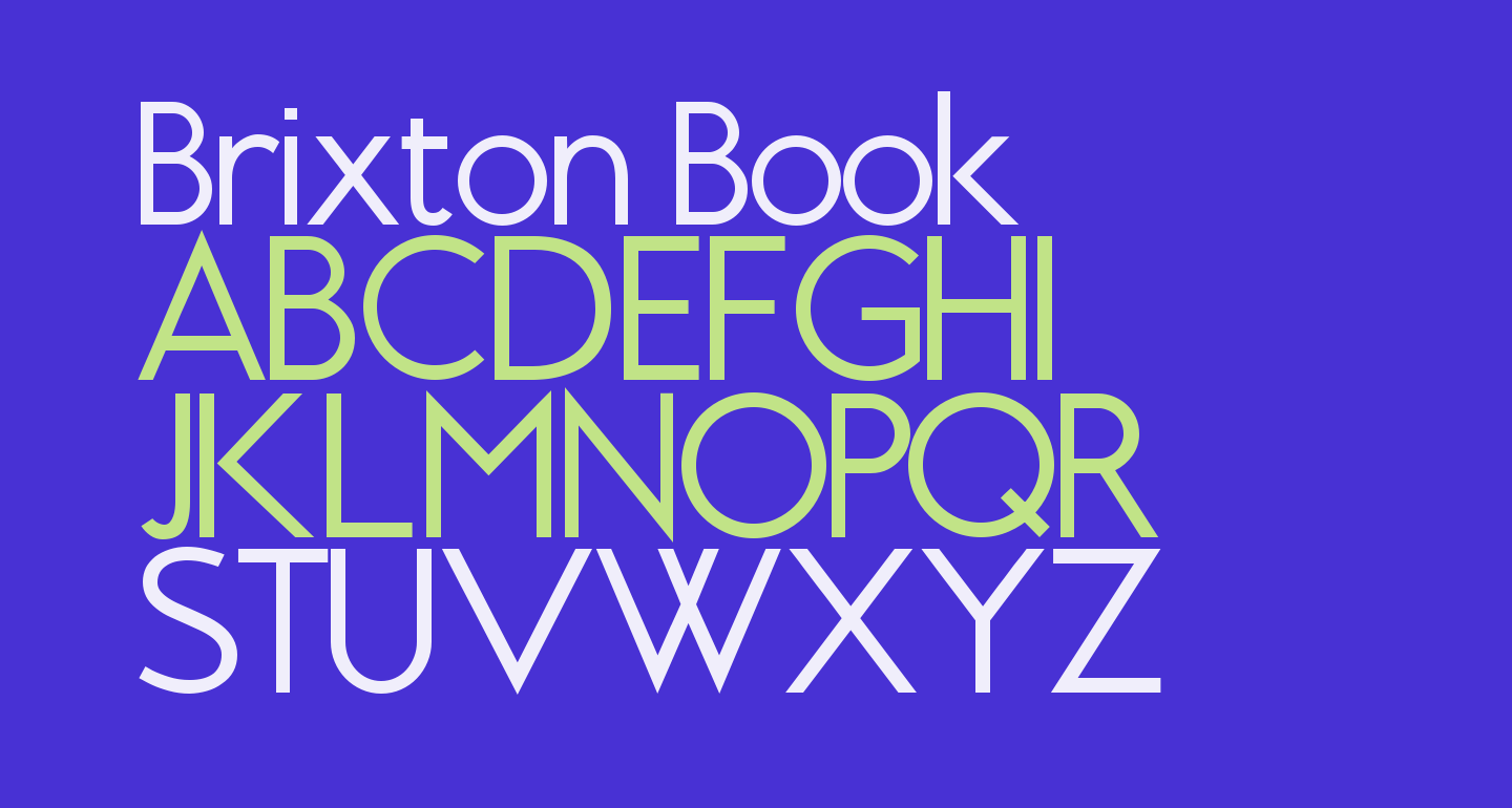 Brixton Book free Font - What Font Is