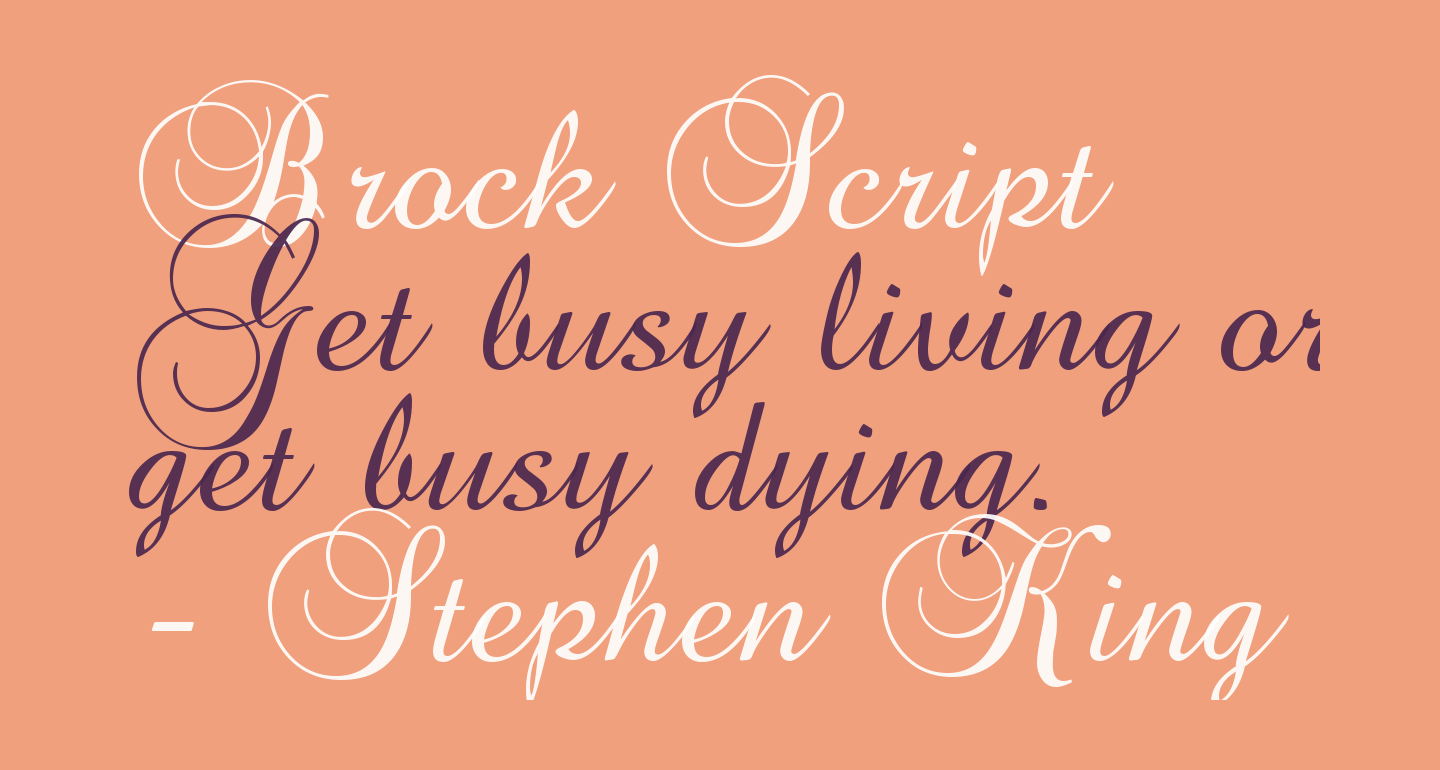 Brock Script free Font - What Font Is