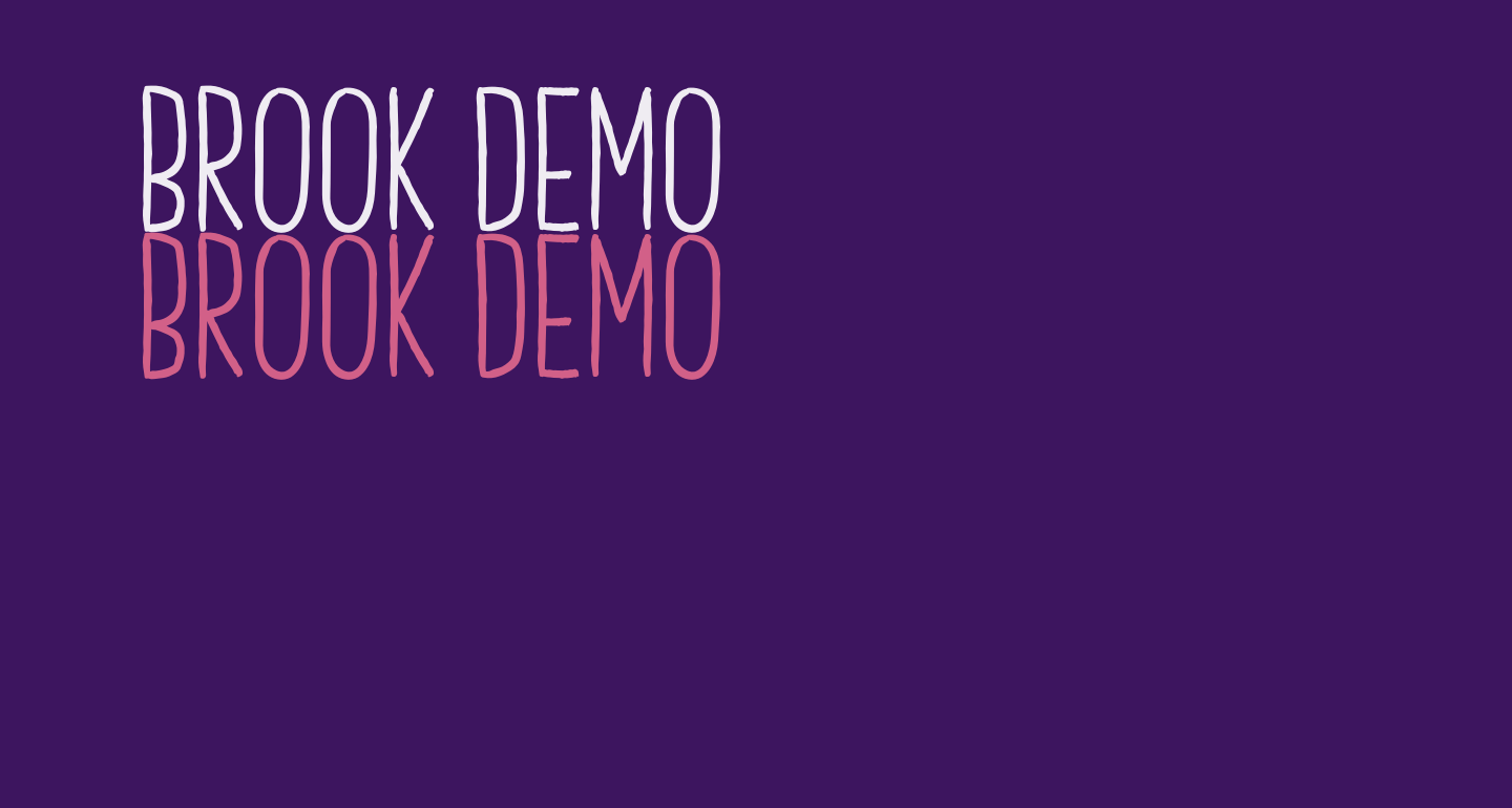 Brook Demo free Font - What Font Is