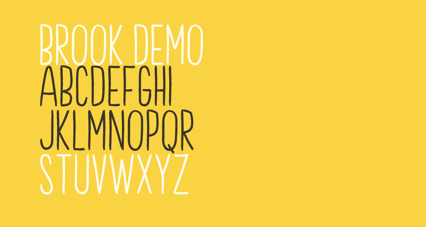 Brook Demo free Font - What Font Is
