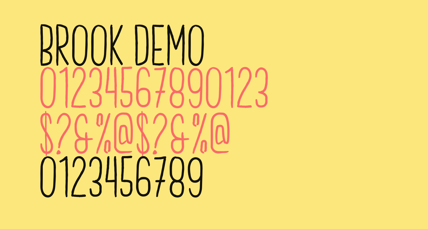 Brook Demo free Font - What Font Is
