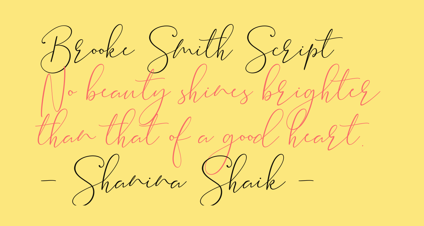 Brooke Smith Script free Font - What Font Is