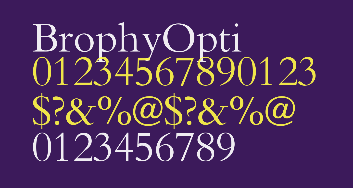 BrophyOpti free Font - What Font Is