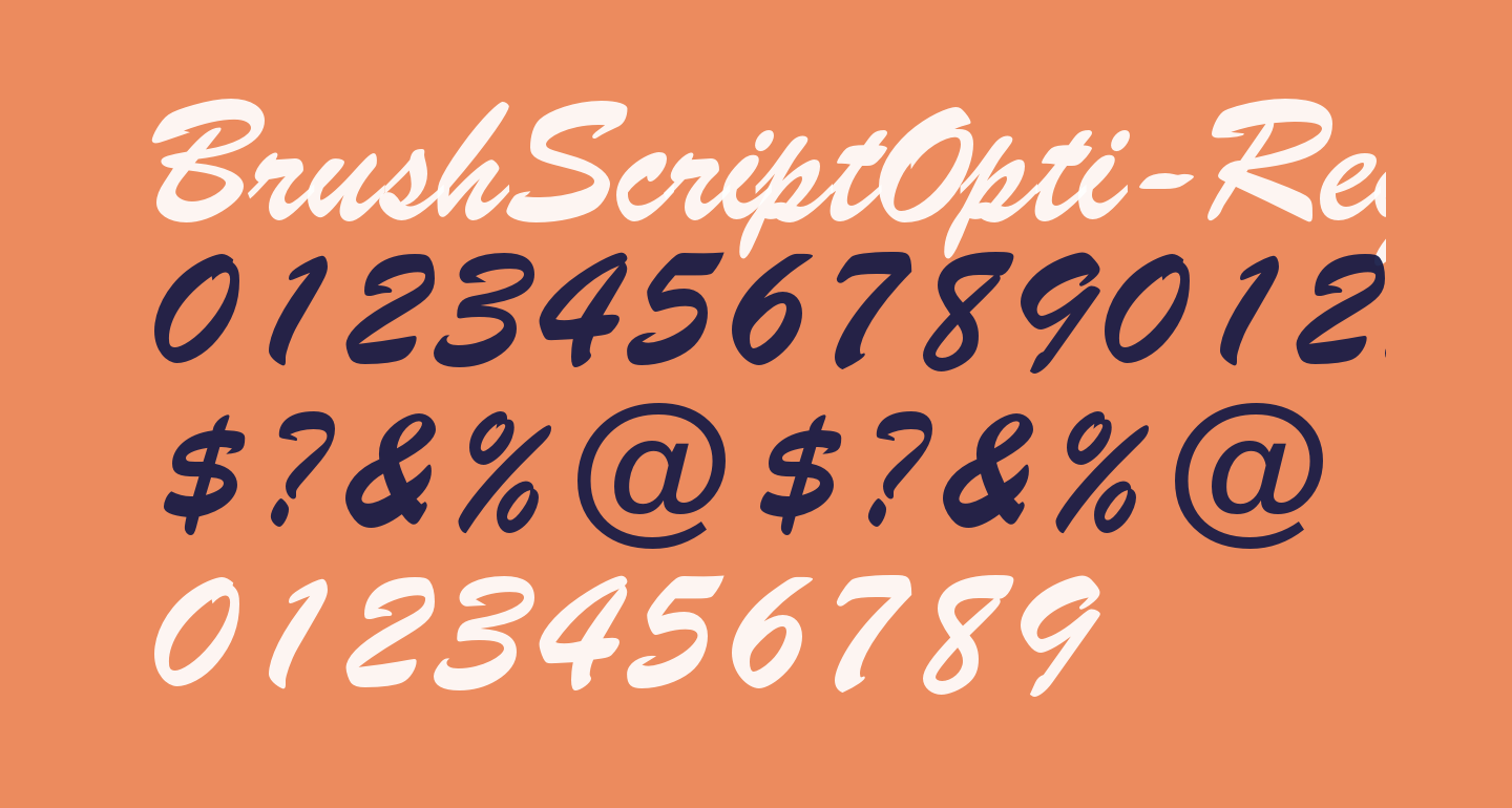BrushScriptOpti-Regular free Font - What Font Is