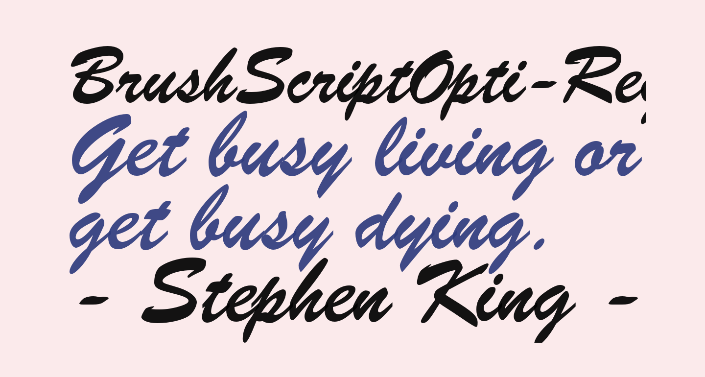 BrushScriptOpti-Regular free Font - What Font Is