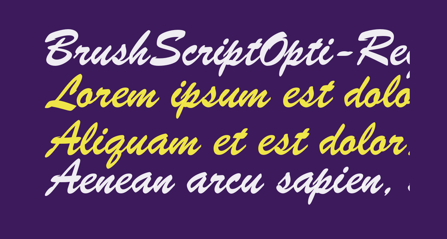 BrushScriptOpti-Regular free Font - What Font Is
