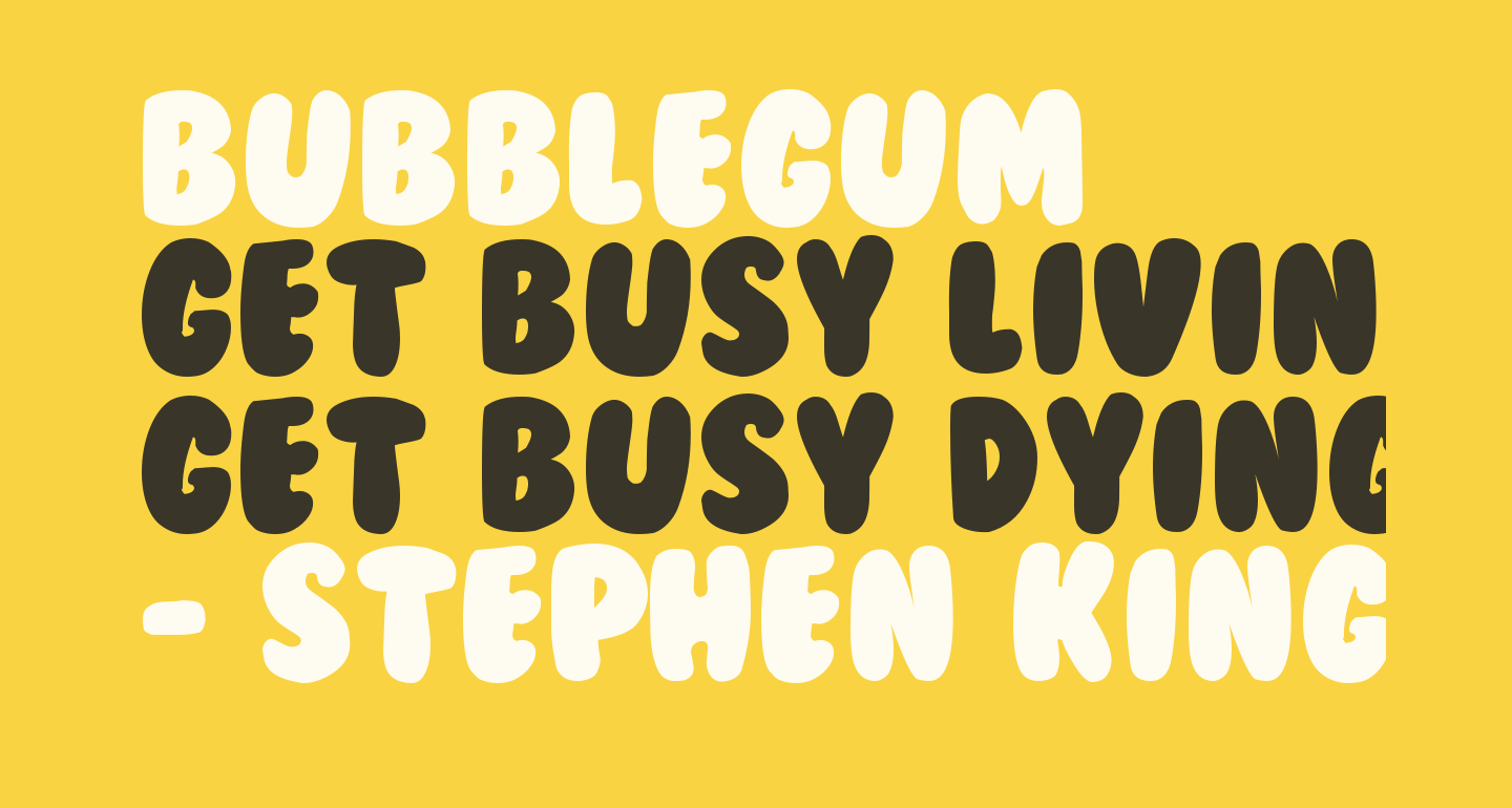 BubbleGum free Font - What Font Is