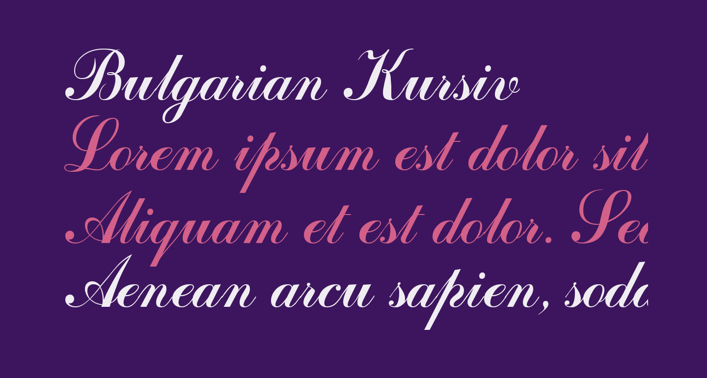Bulgarian Kursiv free Font - What Font Is