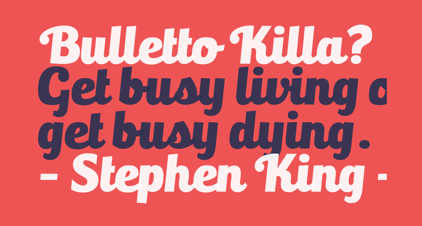 Bulletto Killa? free Font - What Font Is