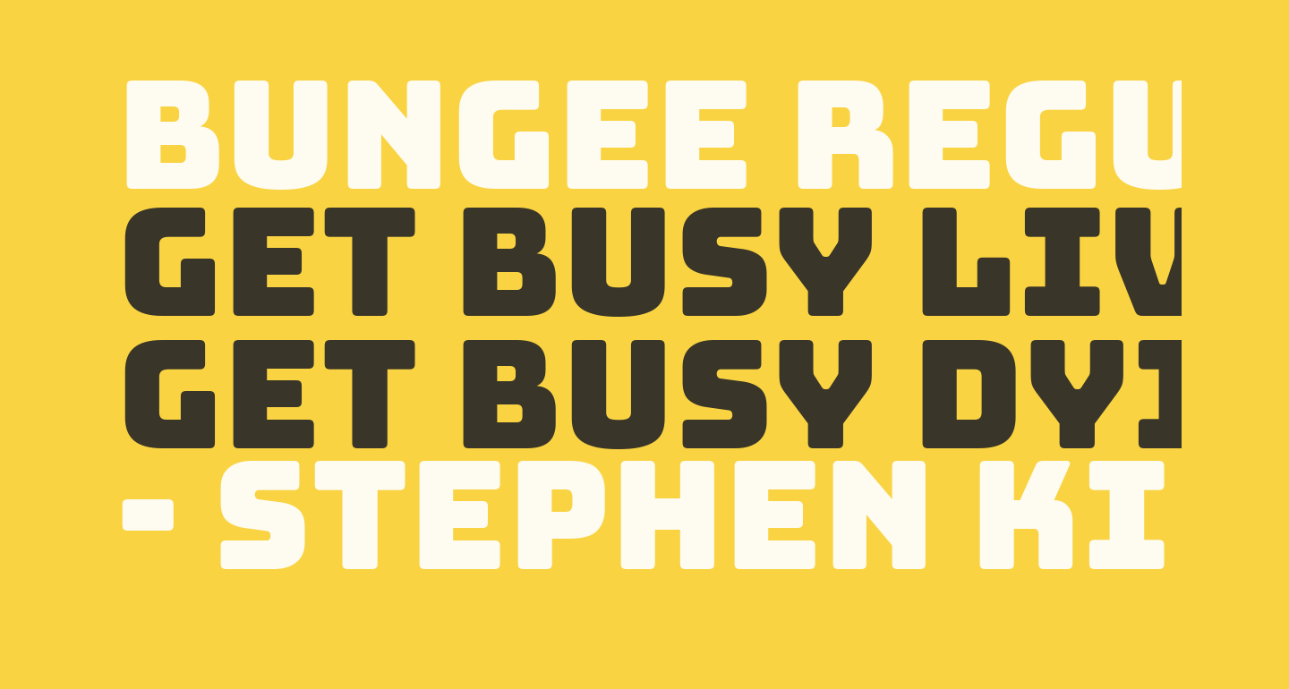 Bungee Regular free Font - What Font Is