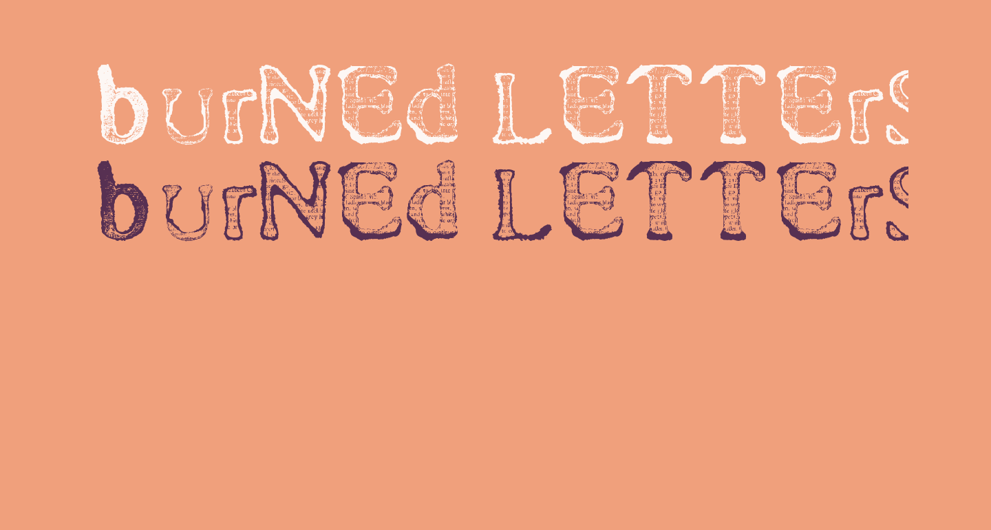 Burned Letters by Marta van Eck free Font - What Font Is