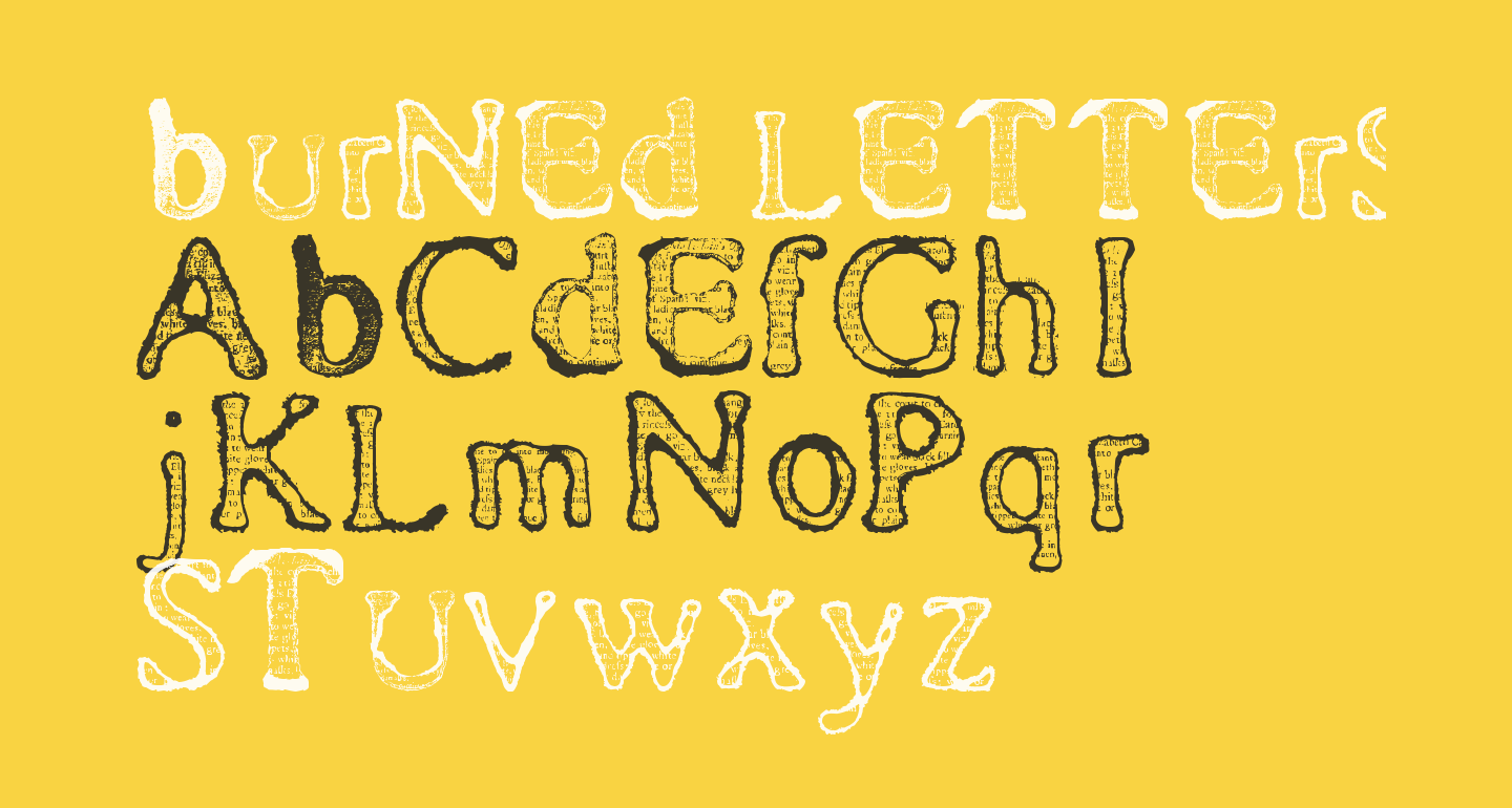 Burned Letters by Marta van Eck free Font - What Font Is