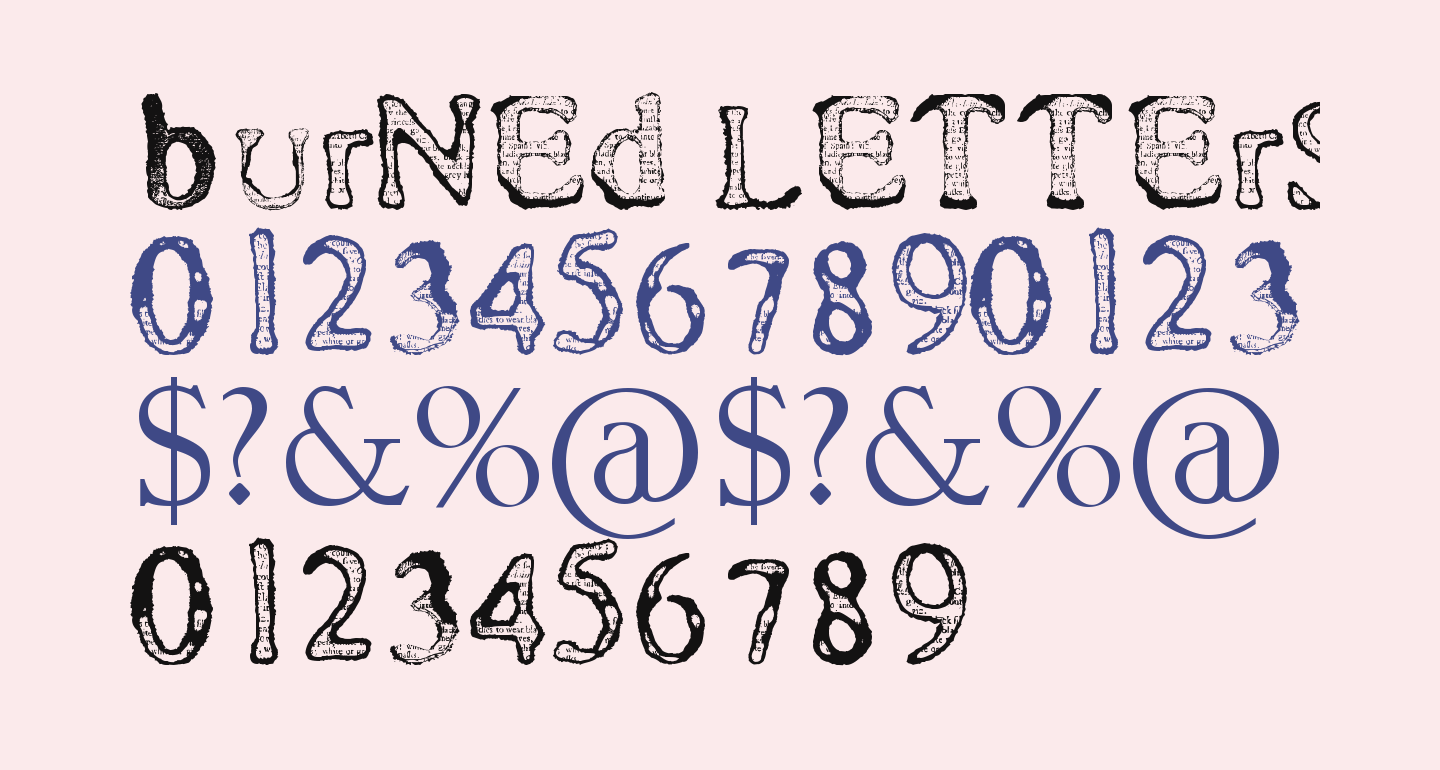 Burned Letters by Marta van Eck free Font - What Font Is