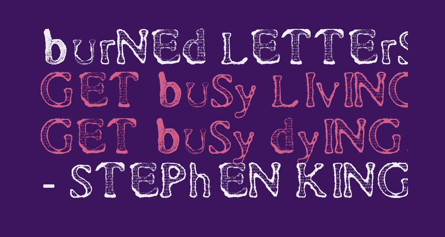 Burned Letters by Marta van Eck free Font - What Font Is