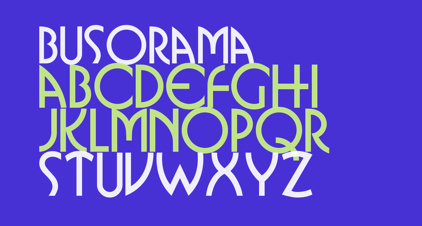 Busorama free Font - What Font Is