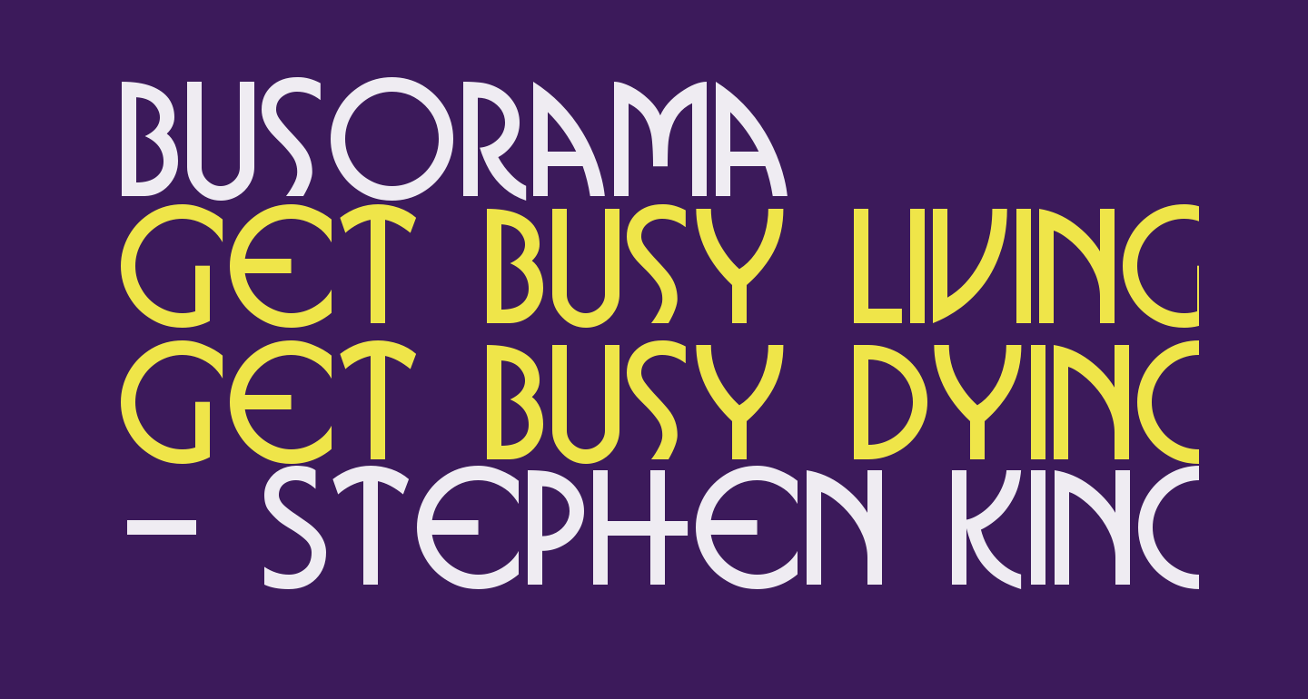 Busorama free Font - What Font Is