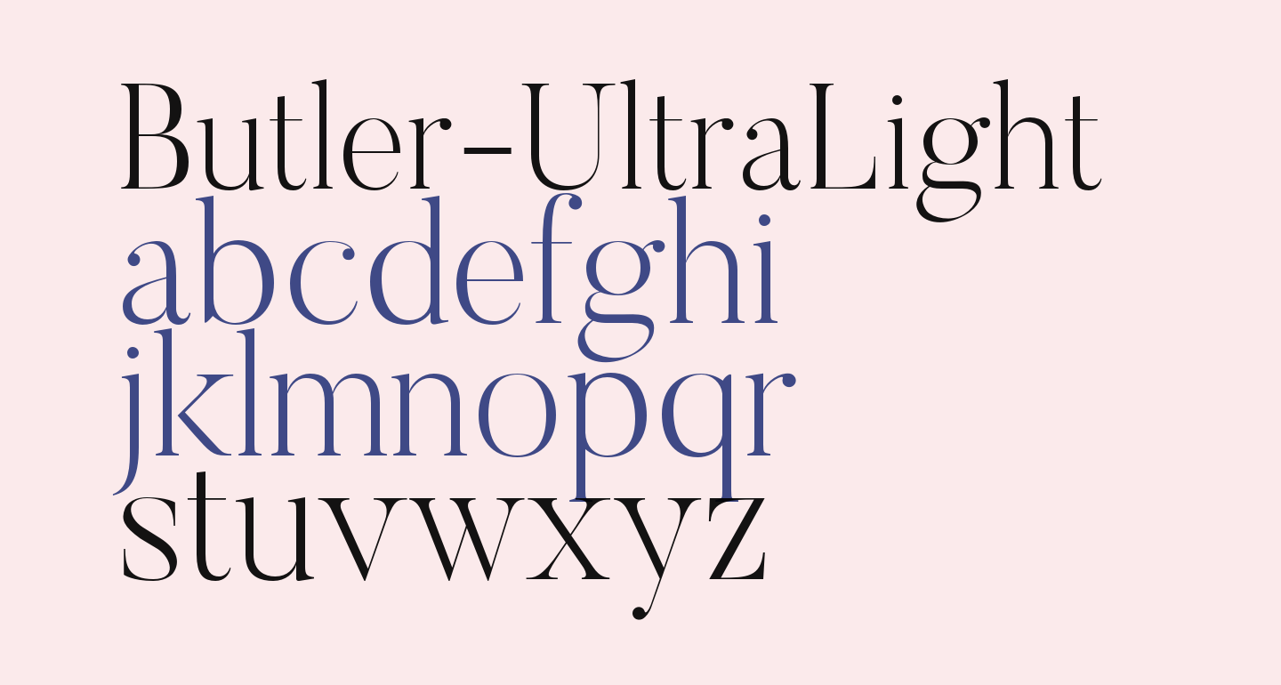 Butler-UltraLight free Font - What Font Is