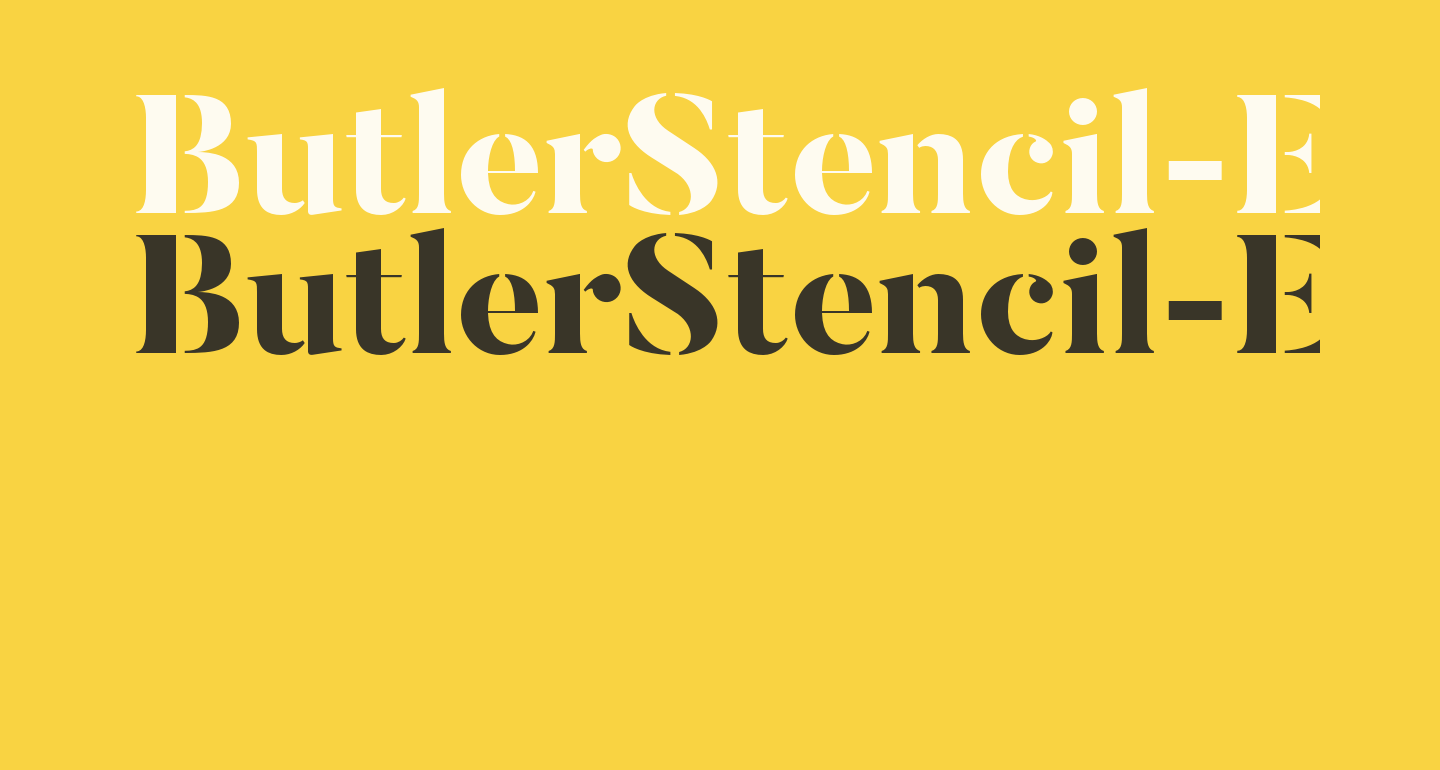 ButlerStencil-ExtraBold free Font - What Font Is