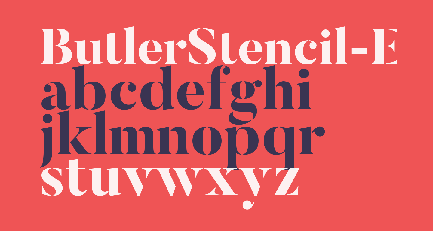 ButlerStencil-ExtraBold free Font - What Font Is