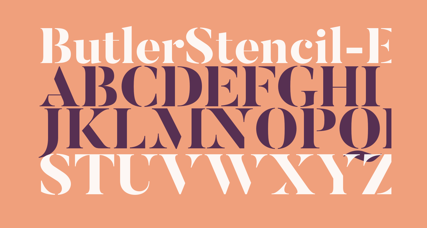 ButlerStencil-ExtraBold free Font - What Font Is