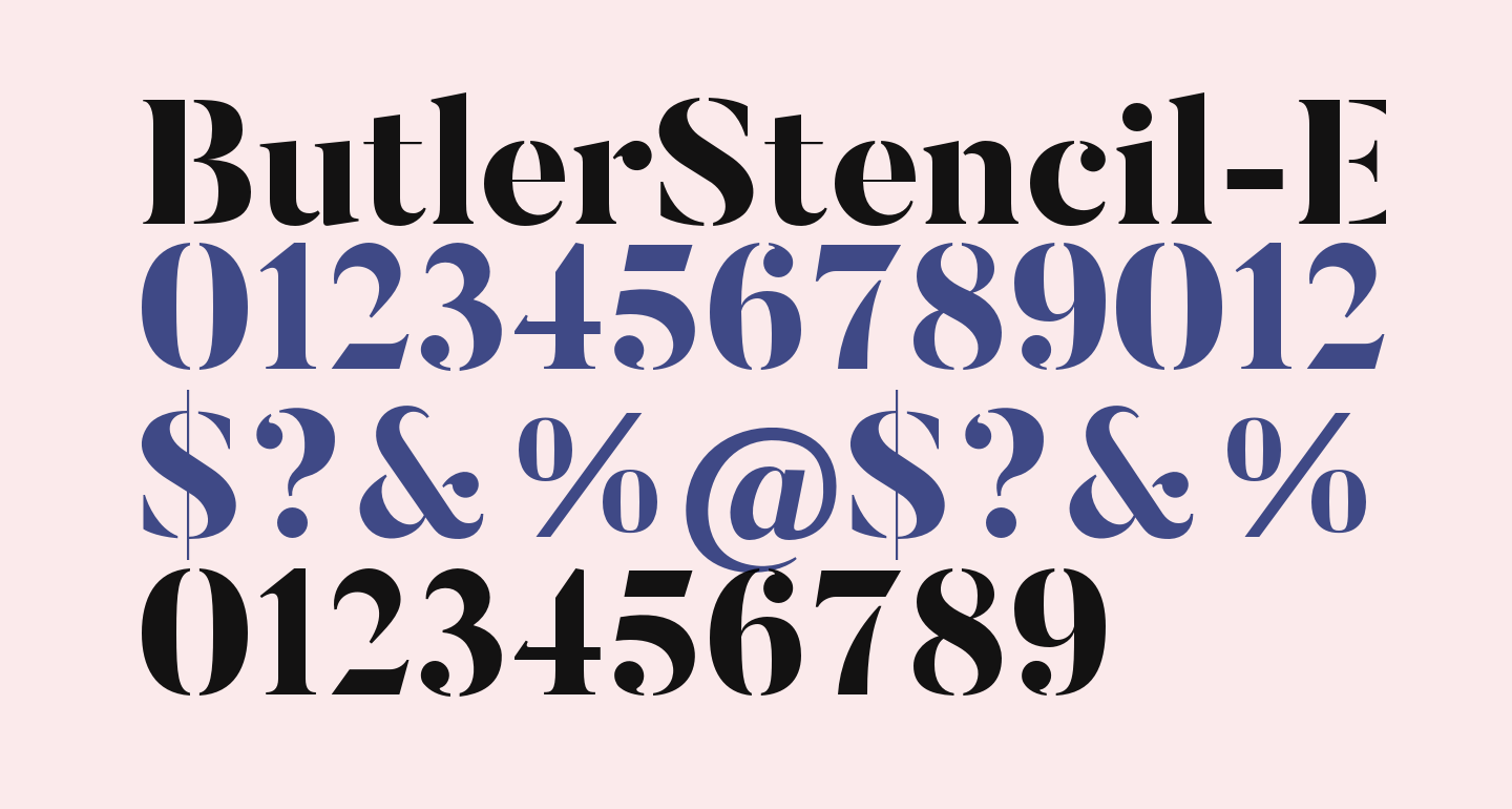 ButlerStencil-ExtraBold free Font - What Font Is