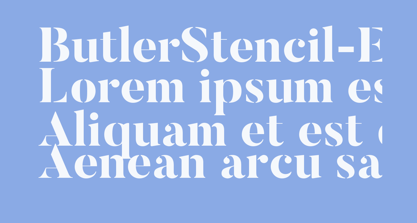 ButlerStencil-ExtraBold free Font - What Font Is