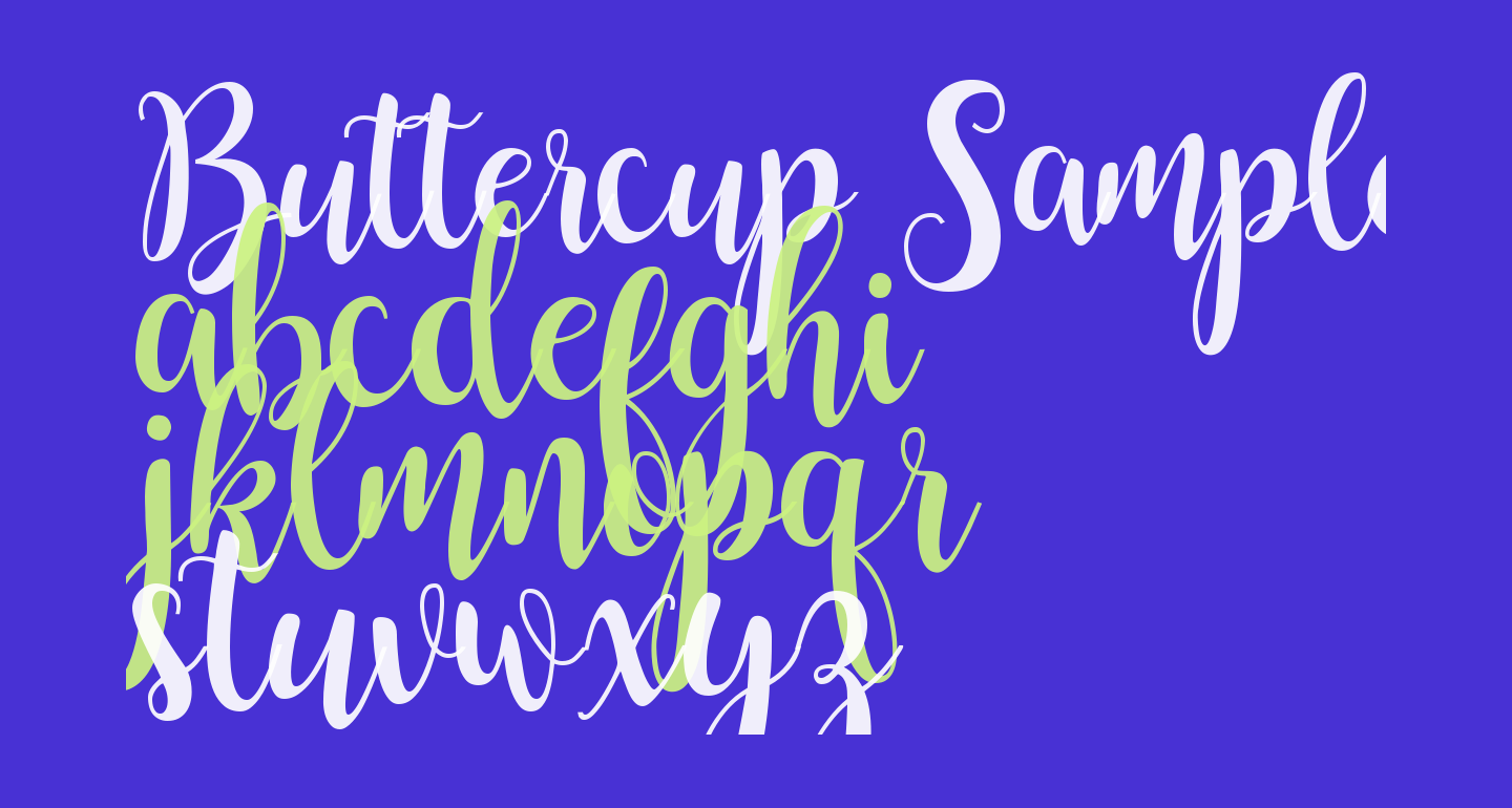 Buttercup Sample free Font - What Font Is