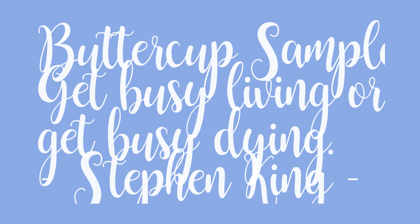 Buttercup Sample free Font - What Font Is