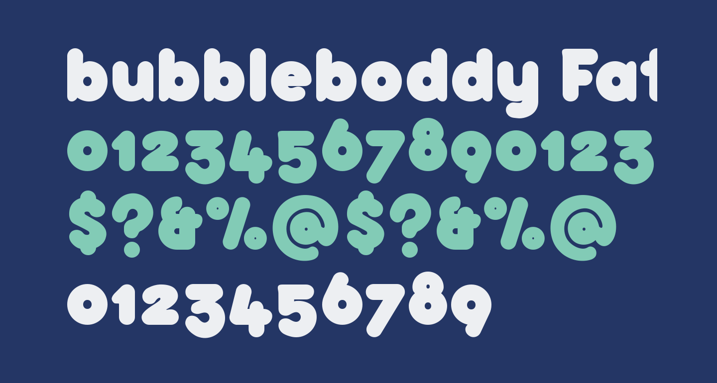 bubbleboddy Fat free Font - What Font Is