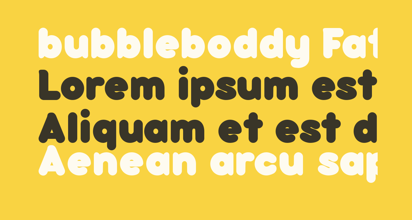 bubbleboddy Fat free Font - What Font Is