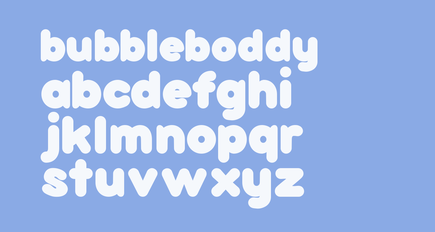 bubbleboddy free Font - What Font Is