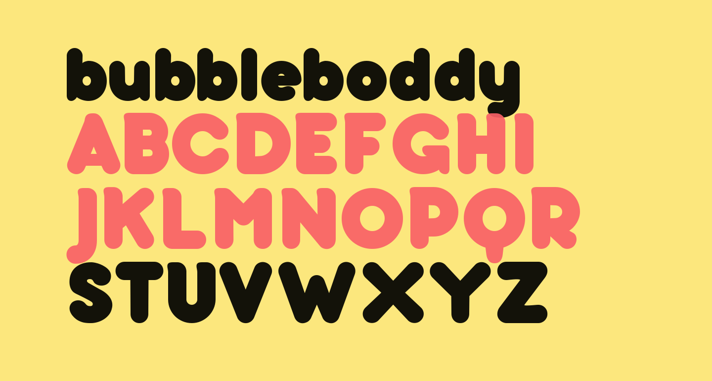 bubbleboddy free Font - What Font Is