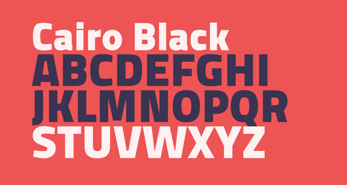 Cairo Black free Font - What Font Is