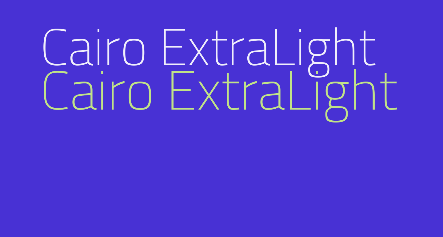 Cairo ExtraLight free Font - What Font Is