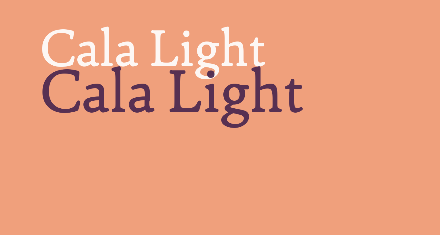 Cala Light free Font - What Font Is