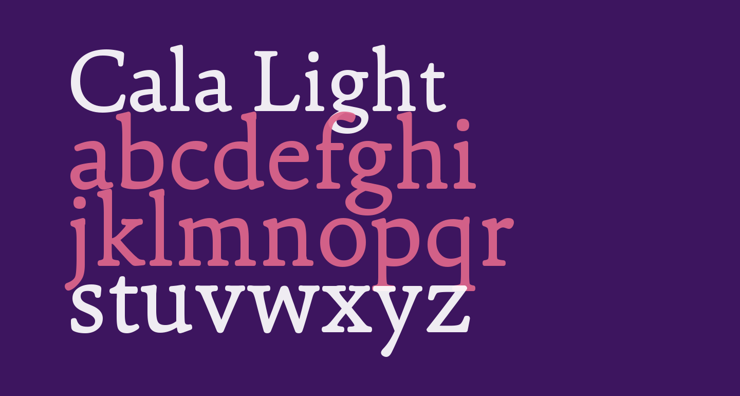 Cala Light free Font - What Font Is