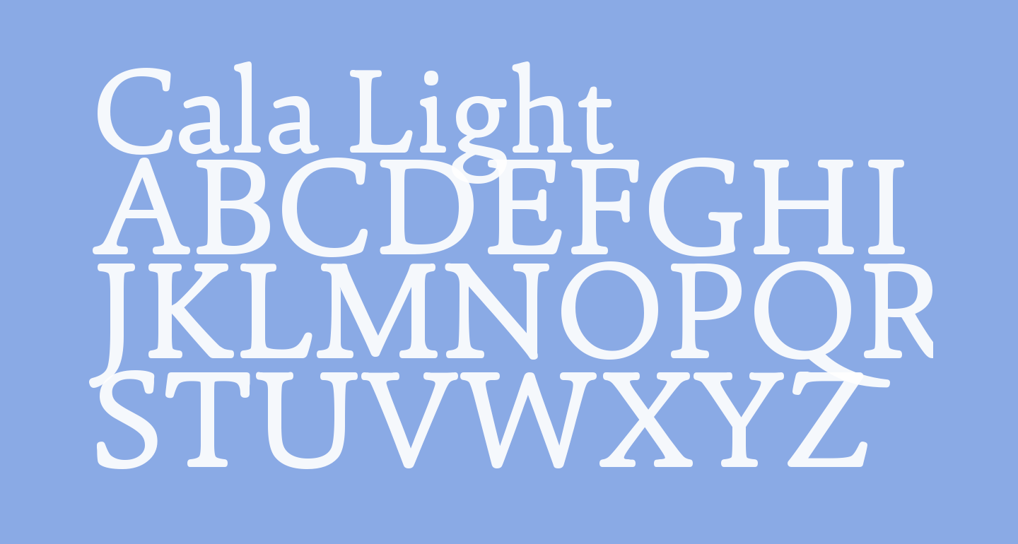 Cala Light free Font - What Font Is