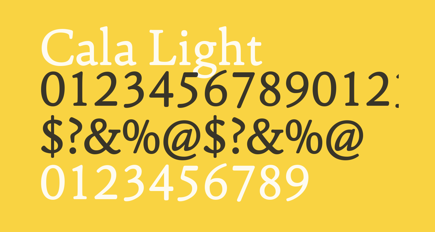 Cala Light free Font - What Font Is
