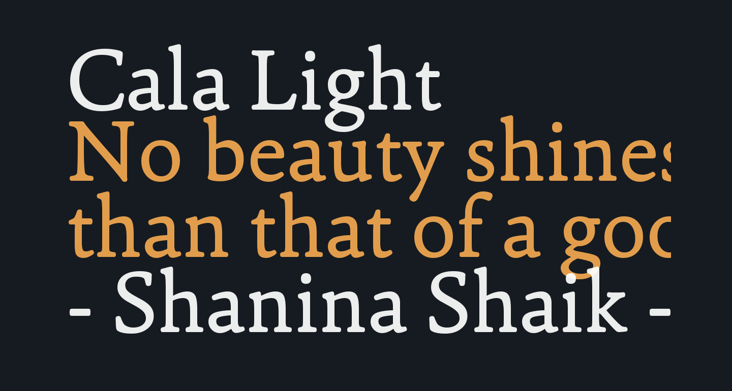 Cala Light free Font - What Font Is