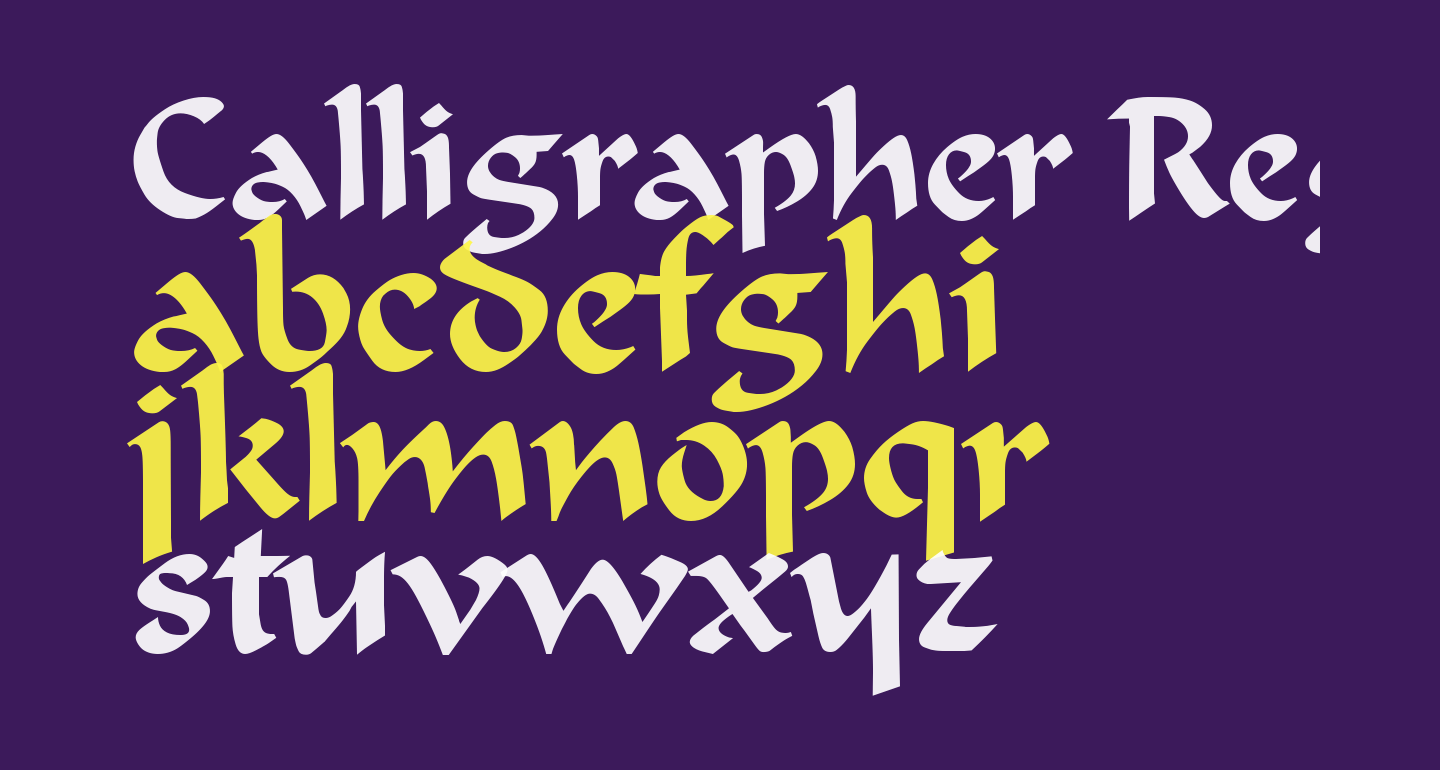 Calligrapher Regular free Font - What Font Is