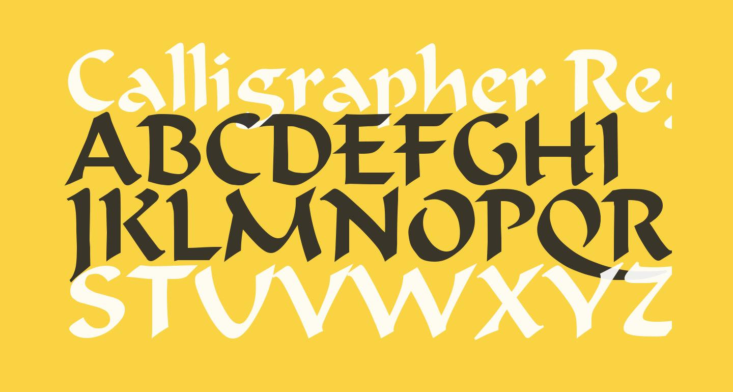 Calligrapher Regular free Font - What Font Is