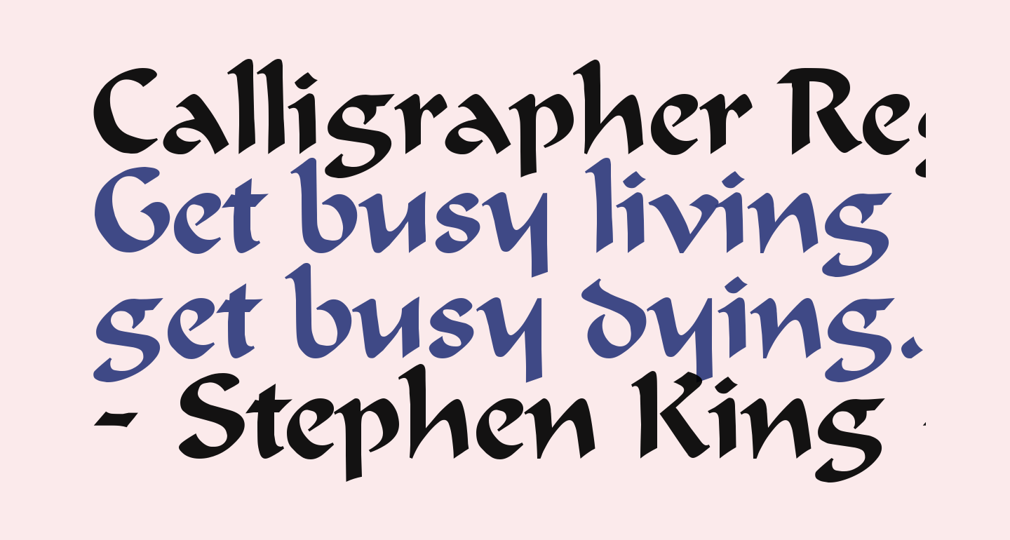 Calligrapher Regular Free Font What Font Is