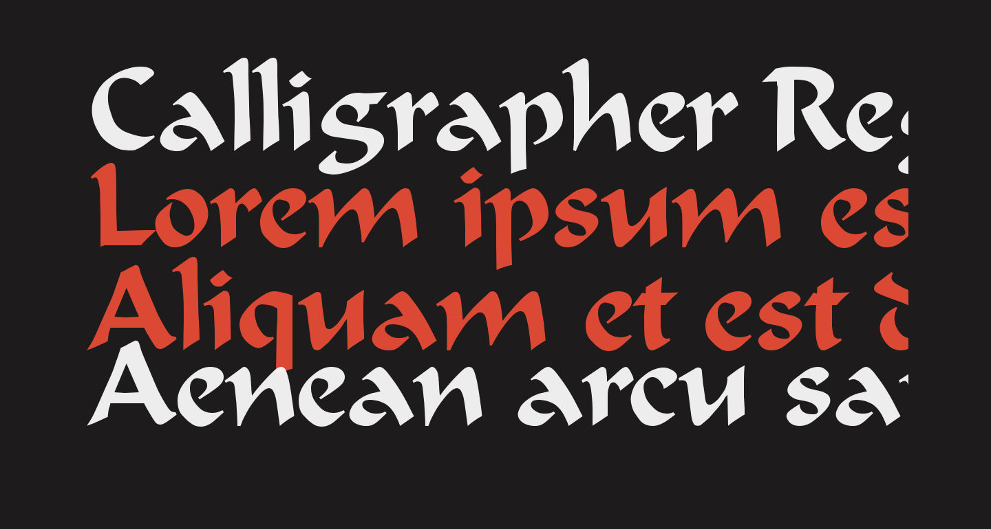 Calligrapher Regular free Font - What Font Is