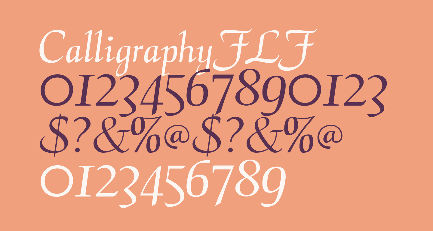 CalligraphyFLF free Font - What Font Is
