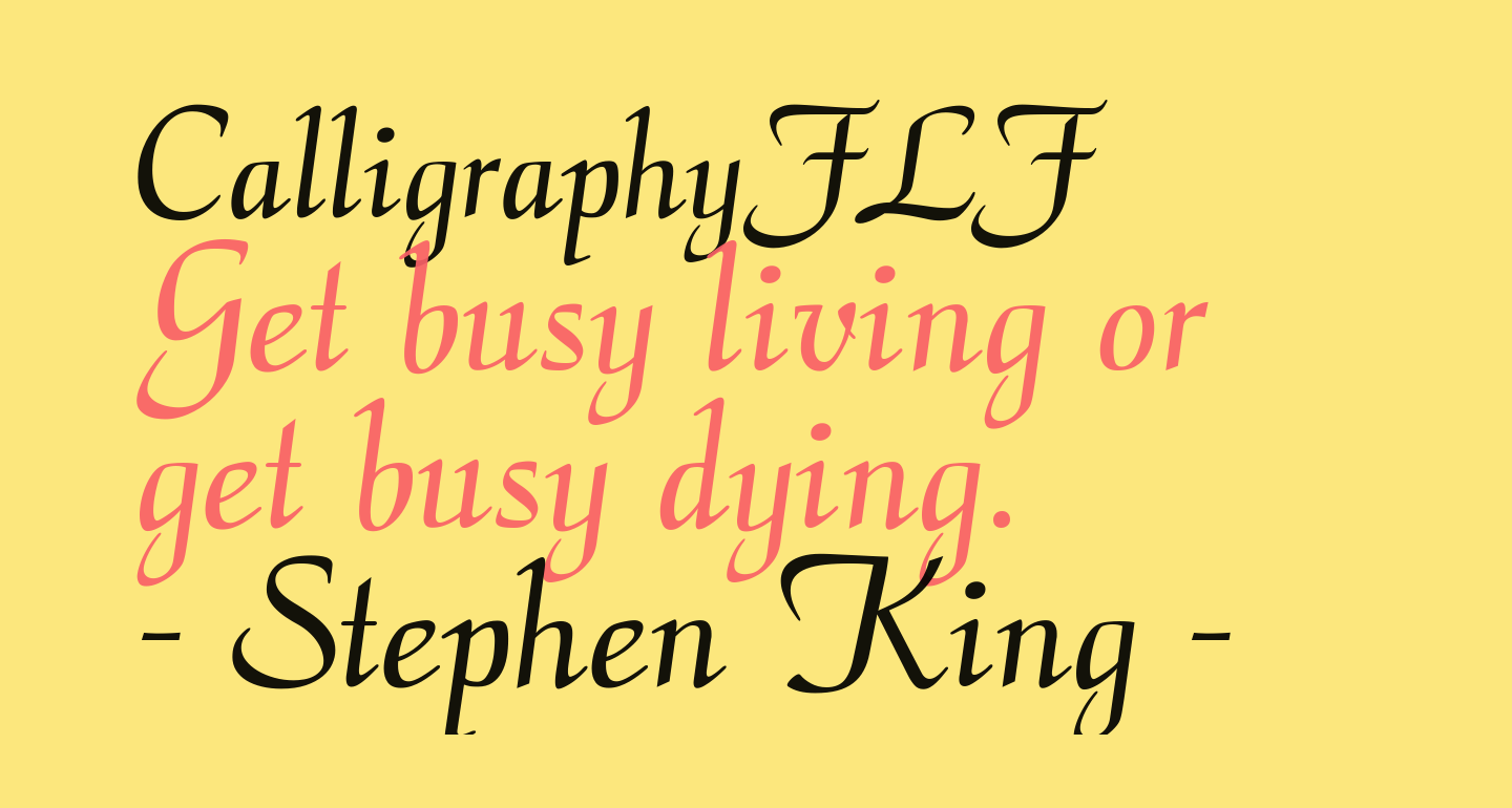 CalligraphyFLF free Font - What Font Is