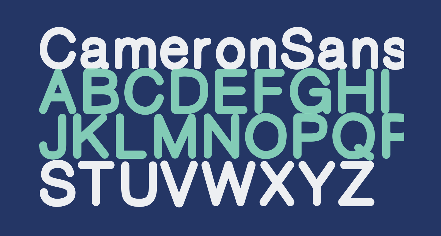 CameronSansExtraBold free Font - What Font Is